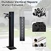 Outdoor Stainless Steel Garden Water Column with Faucet, Freestanding ...