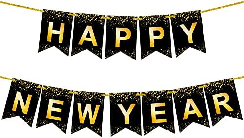 Amazon.com: KatchOn, Glitter Happy New Year Banner 2025 - Large 10 Feet ...