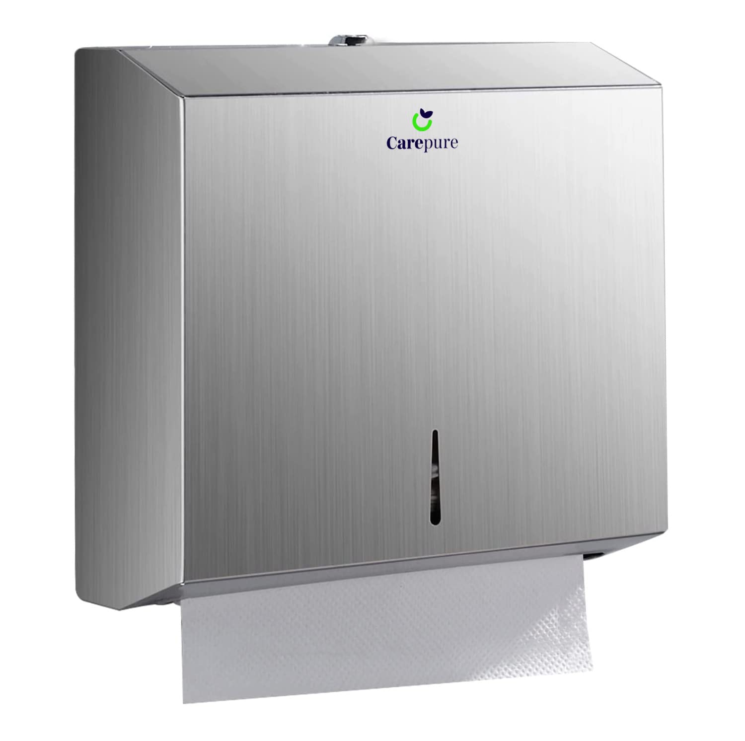 Carepure Stainless Steel M Fold Tissue Paper Towel Dispenser | Wall ...