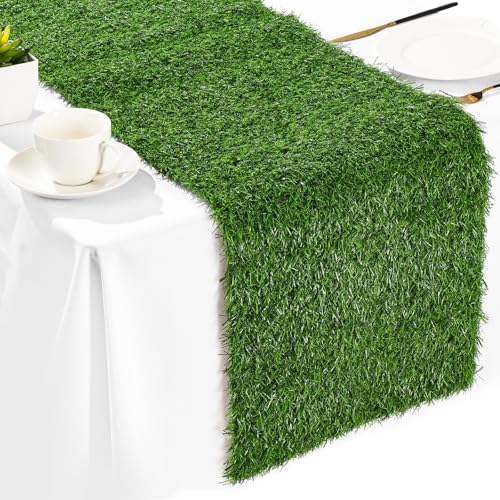 Amazon.com: Artificial Grass Table Runners 14 x 48 Inch Green Grass ...