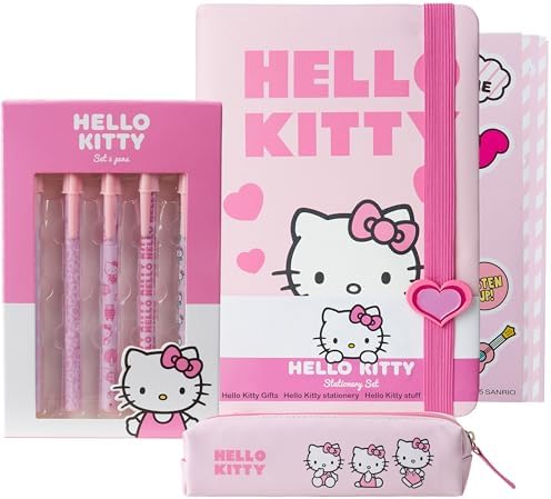 Amazon.com: Get Trend Hello Kitty Gifts Stationary Set Notebook Ball ...