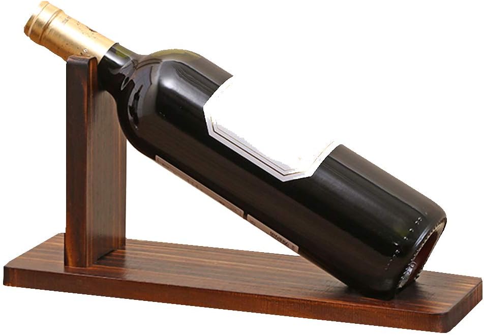 Amazon｜Anberotta 木製 ワインホルダー ワインラック シャンパン ボトル スタンド インテリア ディスプレイ W078 (ダークブラウン)｜ワインラック・ホルダー オンライン通販