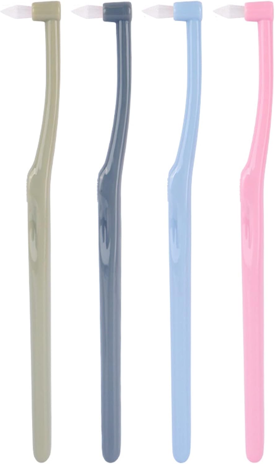 Single Tufted Toothbrush 4 PCS Tufted Brush Tuft Tapered Small Soft ...