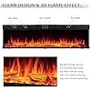 FLAMME 71"/180cm Knighton Platinum Smart Inset Media Wall Electric ...