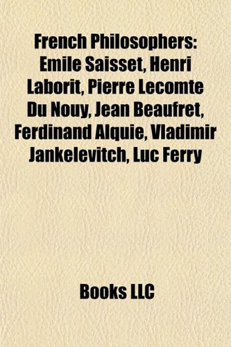 Buy French Philosopher Introduction: Emile Saisset, Henri Laborit ...