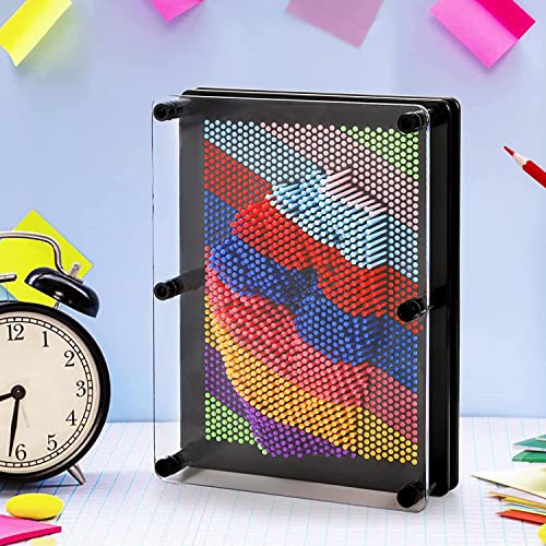 Snapklik.com : 3 Pack 3D Pin Art Toy, Rainbow Plastic Pin Art Board ...