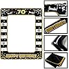 70th Birthday Photo Booth Props,Black Gold Inflatable Selfie Frame ...