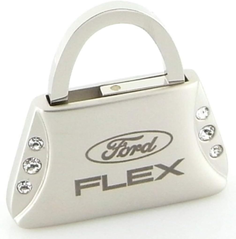 Amazon.com: Ford Flex Purse Shape Keychain 6 Clear Crystals Key Chain ...