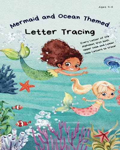 Snapklik.com : Mermaid And Ocean Themed Letter Tracing, Ages 4-6, Every ...