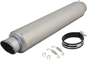 Amazon | オートバイ バイクサイレンサー スリップオンマフラー バイクマフラー 汎用 差込口60.5mm 長さ550mm 重さ約1.1kg | バイクマフラー | 車＆バイク