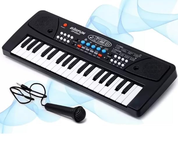 Buy Tegan Kids Piano with Mic 37 Keys | 8 Rhythms | 8 Tones | 6 Demos ...