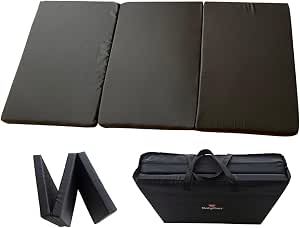 BabyDan Extra Thick Foldable Travel Cot Mattress, 60x120x4.5 cm, Black ...