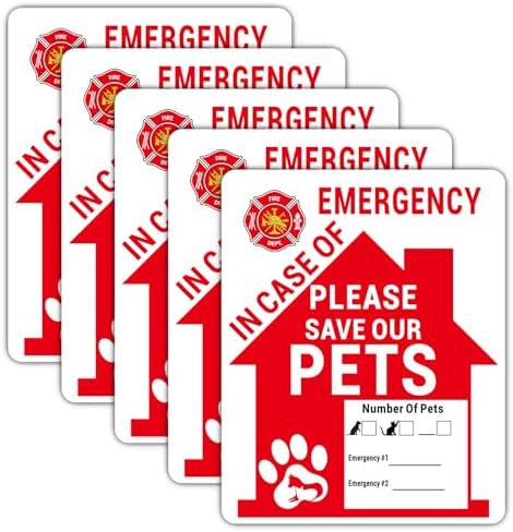 Amazon.com: Dog Inside Sticker - 4 Pack - 4x5 inches - Dog Alert Safety ...