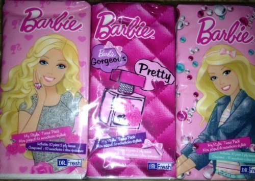 Amazon.com: Barbie - 6 Pack - 10 2-ply PocketTissues : Health & Household
