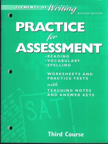 Practice for Assessment: Reading, Vocabulary Spelling Worksheets and ...