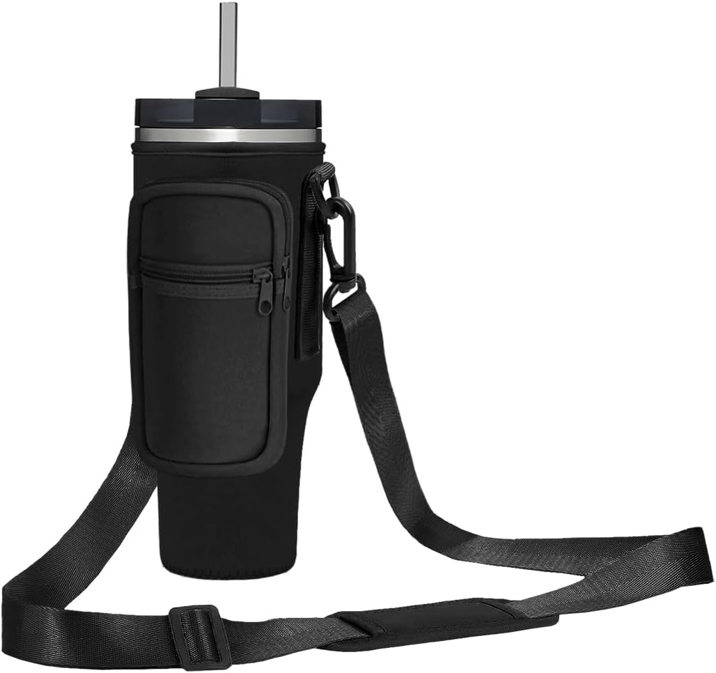 Amazon.com : Momocici Cup Holder Carrier Bag with Strap and Pouch for ...