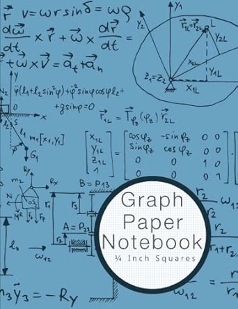 Graph Paper Notebook 1/4 Inch Squares: Blue Math Formulas (8.5x11 ...