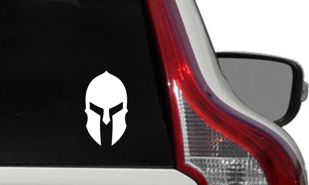 Spartan Helmet Car Decal