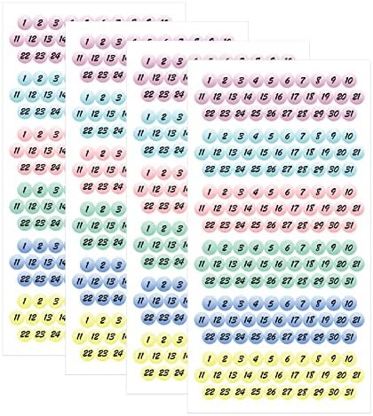 Amazon.com: Worldbazaar Daily Calendar Stickers 32 Sheets 2000+ Planner ...