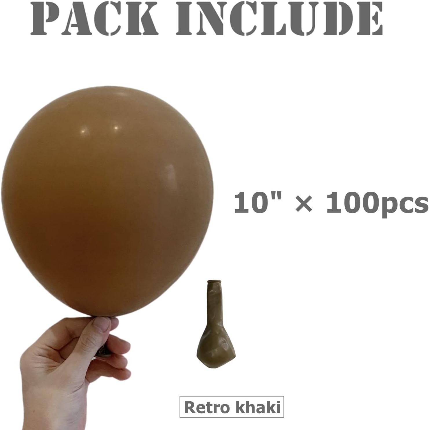 100 Pcs 10 inch Retro Khaki Balloons Latex Mini Balloons,Small Balloons ...