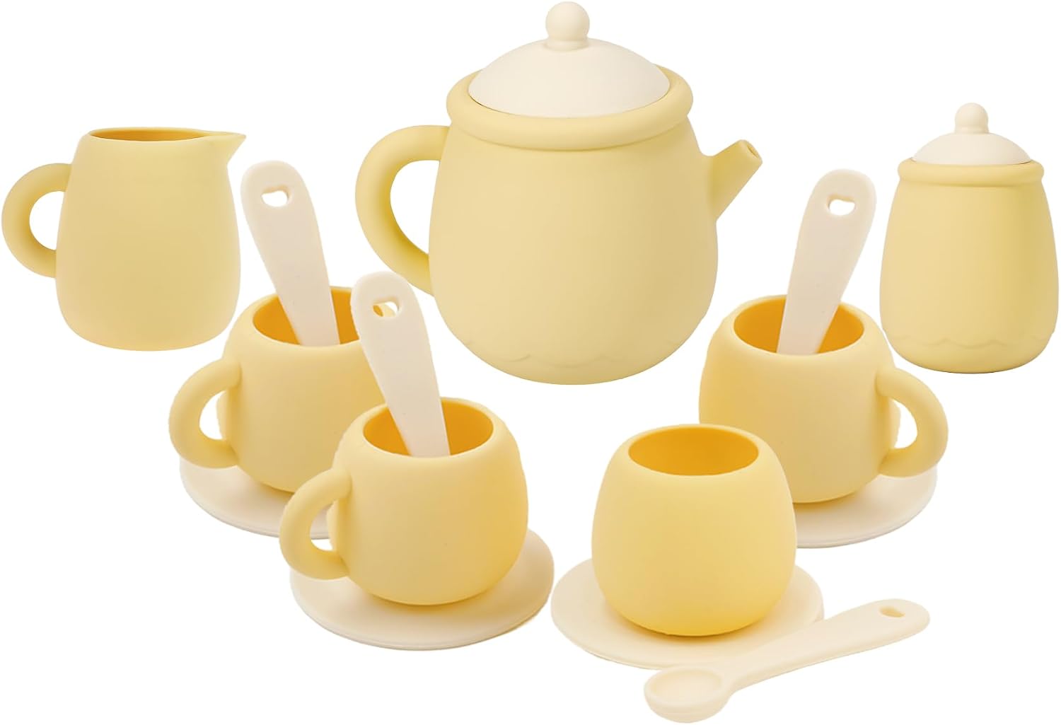 Amazon.com: MCGMITT Toy Tea Set, Silicone Tea Party Set for Little ...