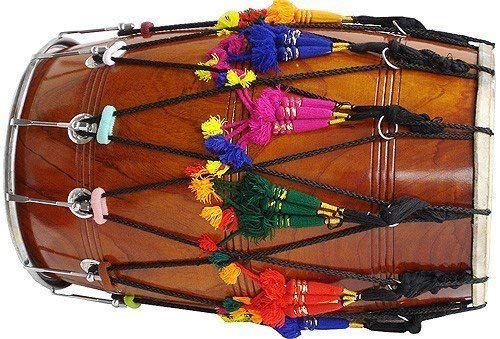 ARCHI MUSICALS Musical Instruments Punjabi Dhol 24 Inches Size one beg ...