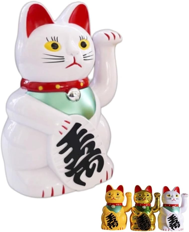 Amazon.com: GAHQB 5" Lucky Cat Waving Arm, Maneki Neko Lucky Fengshui ...