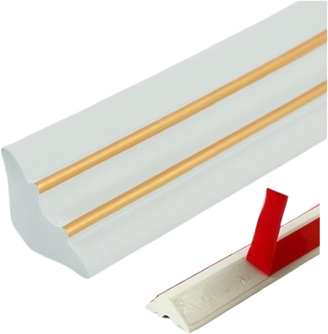 ZINGINGEN 16ft Quadrant Trim Coving,PVC Plastic Skirting Board, Self ...