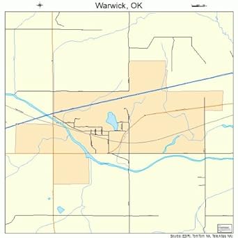 Amazon.com: Large Street & Road Map of Warwick, Oklahoma OK - Printed ...