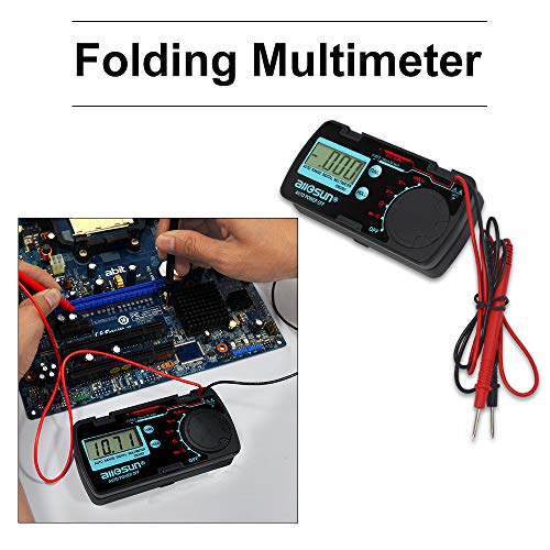 allsun Mini Auto Range Folding Digital Multimeter Automotive Tester AC ...