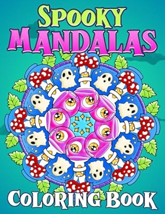 Amazon.com: Spooky Mandalas Coloring Book: An Adult Coloring Page With ...
