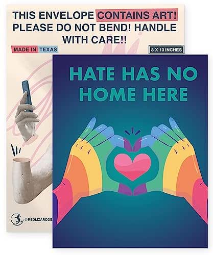 Amazon.com: Hate Has No Home Here Poster - Wall Decor for Bedroom ...