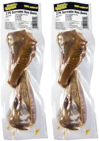 Munch & Crunch Serrano 2 Pack Ham Bone | Large Serrano | Chew 100% ...