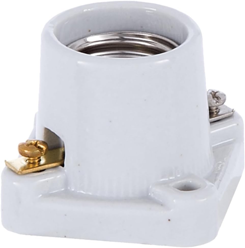 Amazon.com: B&P Lamp® Square Base Porcelain Pony Cleat Edison Socket ...
