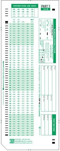 Amazon.com : Apperson 20260 882-E Compatible Answer Sheet 50-Pack ...