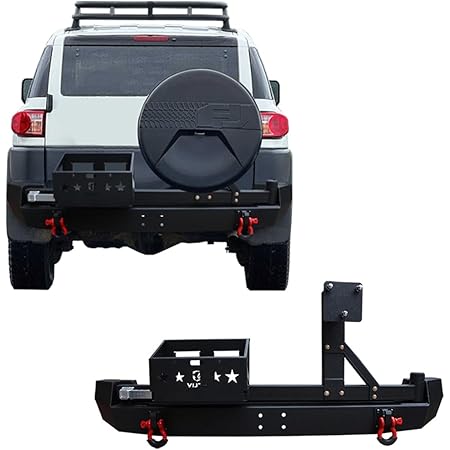 Amazon.com: Ronghui FJ Cruiser Front Bumper and Rear Bumper with LED ...