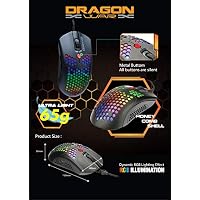 Amazon.in: Buy Dragon War G25 RGB Gaming Mouse, Lightweight Honeycomb ...