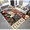 Amazon.com: Soft Vintage Movie Theater Area Rug - Large Non-Slip Cozy ...