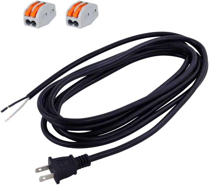 Amazon.com: 12FT Replacement Power Cord 18 Gauge Round Cable Polarized ...