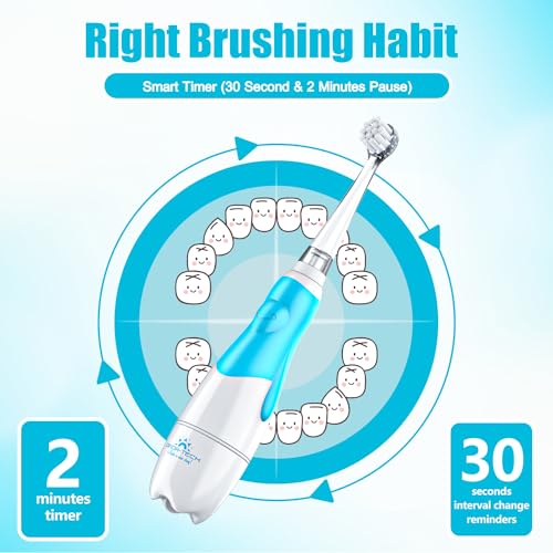 Snapklik.com : DADA-TECH Baby Electric Toothbrush, Toddler Teeth Brushes