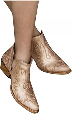 Amazon.com: Hbeylia Botas vaqueras occidentales para mujer, estilo ...