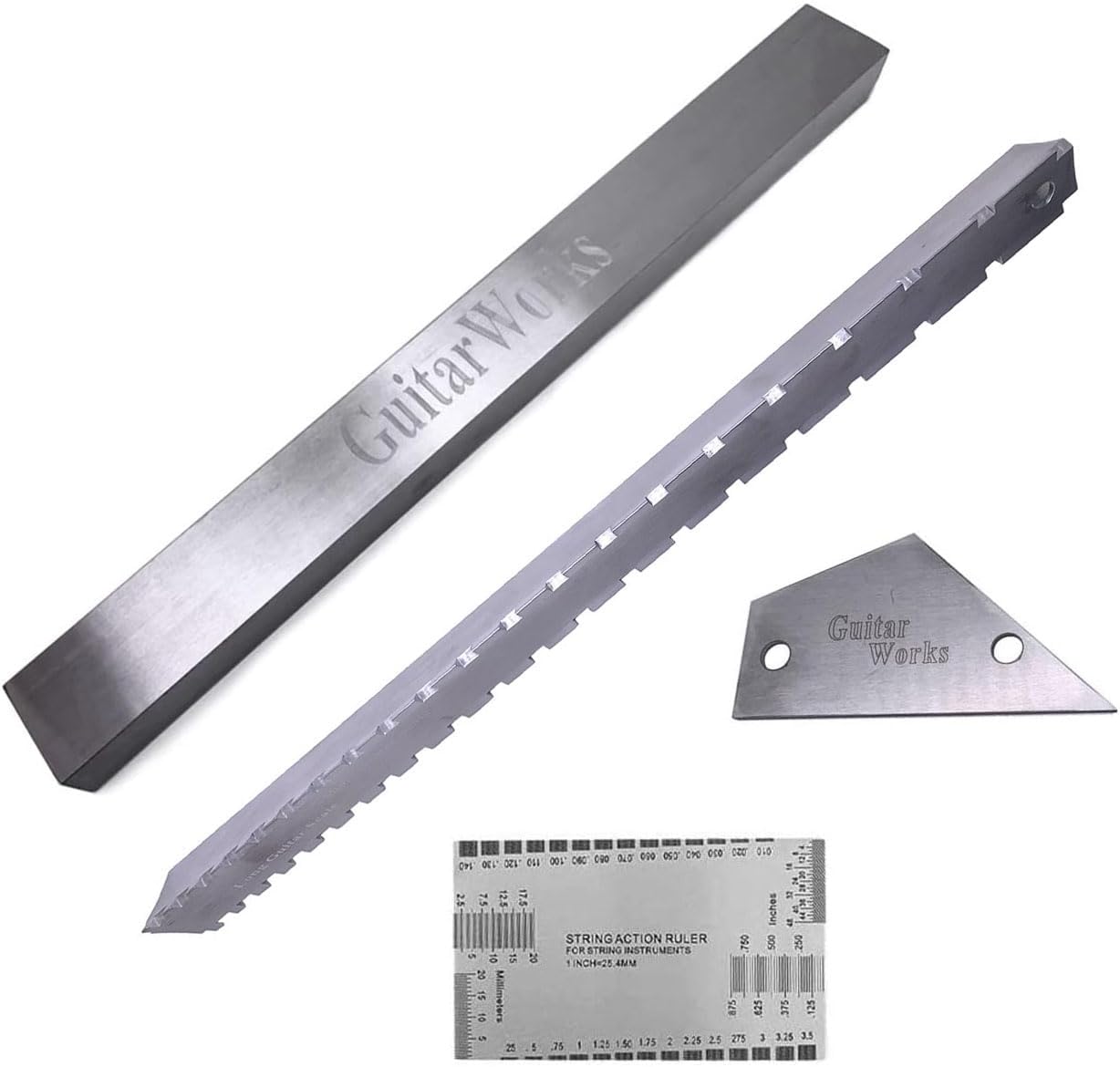 Amazon.com: TUOREN 4 Pieces Guitar Neck Notched Straight Edge Fret ...