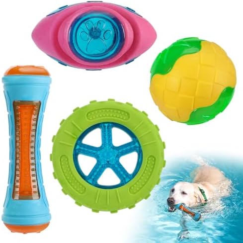 Pet Supplies : MEWTOGO 4 Pcs Dog Pool Floating Toys - Squeaky Dog Water ...