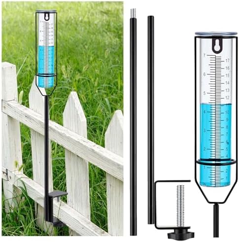 Amazon.com : Flutesan Freeze Proof Rain Gauge with Clamp Rain Gauge ...