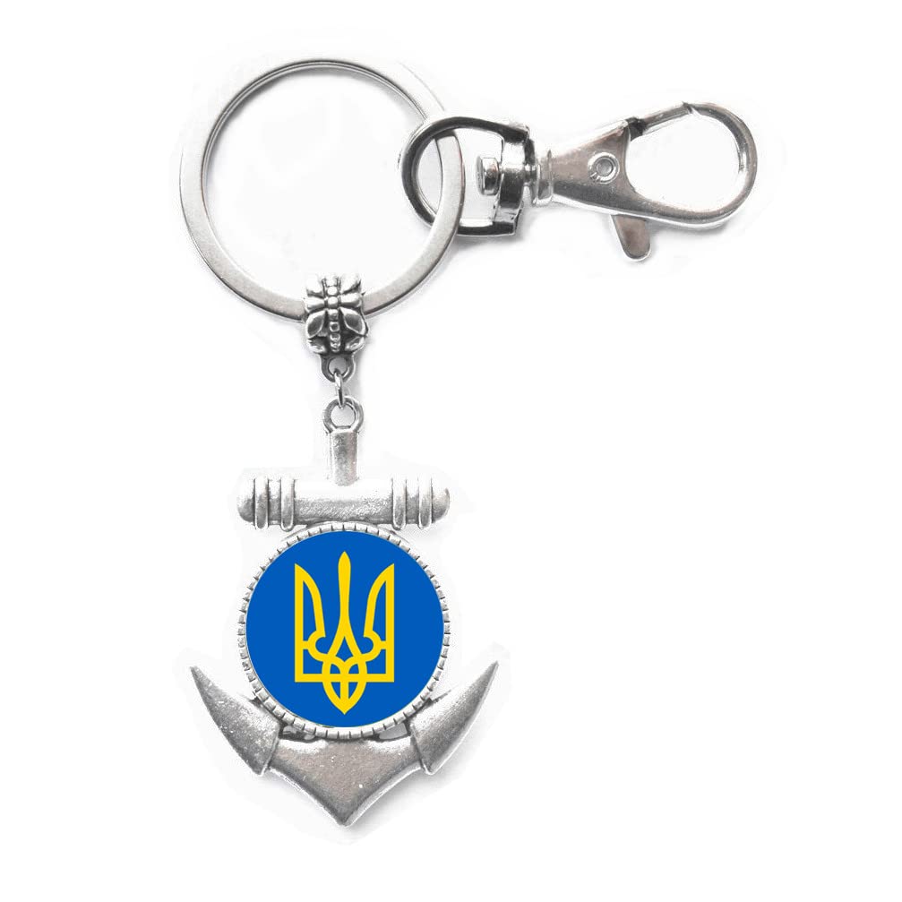 Ukraine Trident Key Ring Ukraine Trident Anchor Keychain Ukraine ...