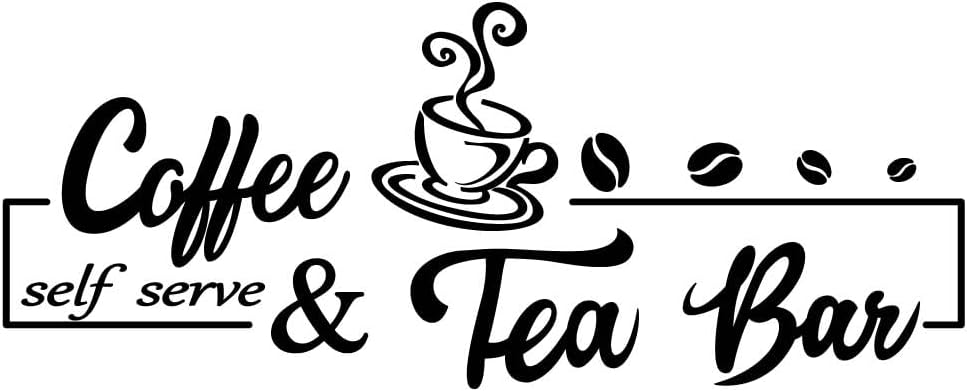 Amazon.com: AWAKINK Coffee Tea Cup Wall Stickers Murals Coffee Beans ...