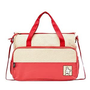 SoHo Designs - Royal Red Diaper Bag with Changing Pad 6 pieces Set ...