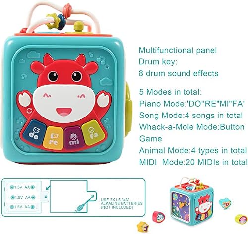 IDS Home Activity Cube Toys,6 in 1 Multi-Purpose Learning Cube with ...