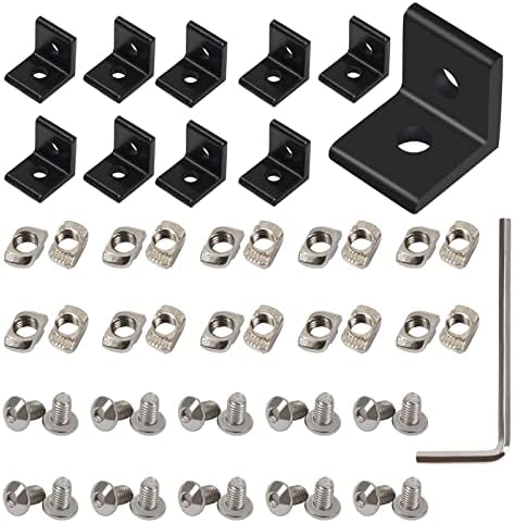Amazon.com: 12 Pcs 4 Hole Wide Slotted Inside Corner Bracket, L Bracket ...