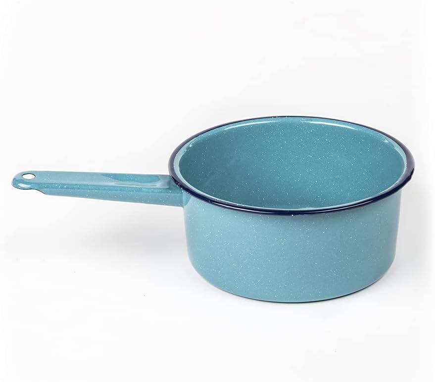 Amazon.com: Cinsa Enamel 2 Qt Sauce Pan (Blue Color) - Resistant & Non ...
